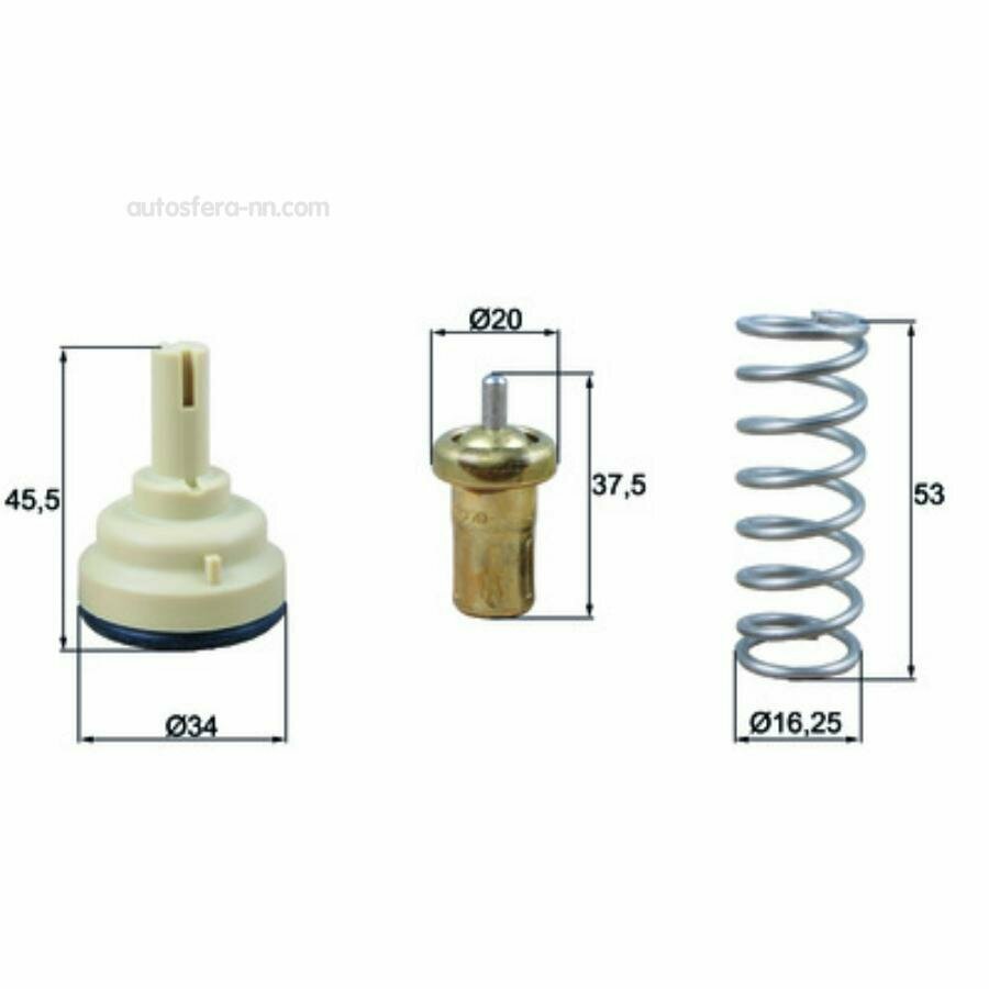 MAHLE TX181105D Термостат AUDI/VW ALTEA/RAPID/PASSAT 1.4TSI 2007 =>