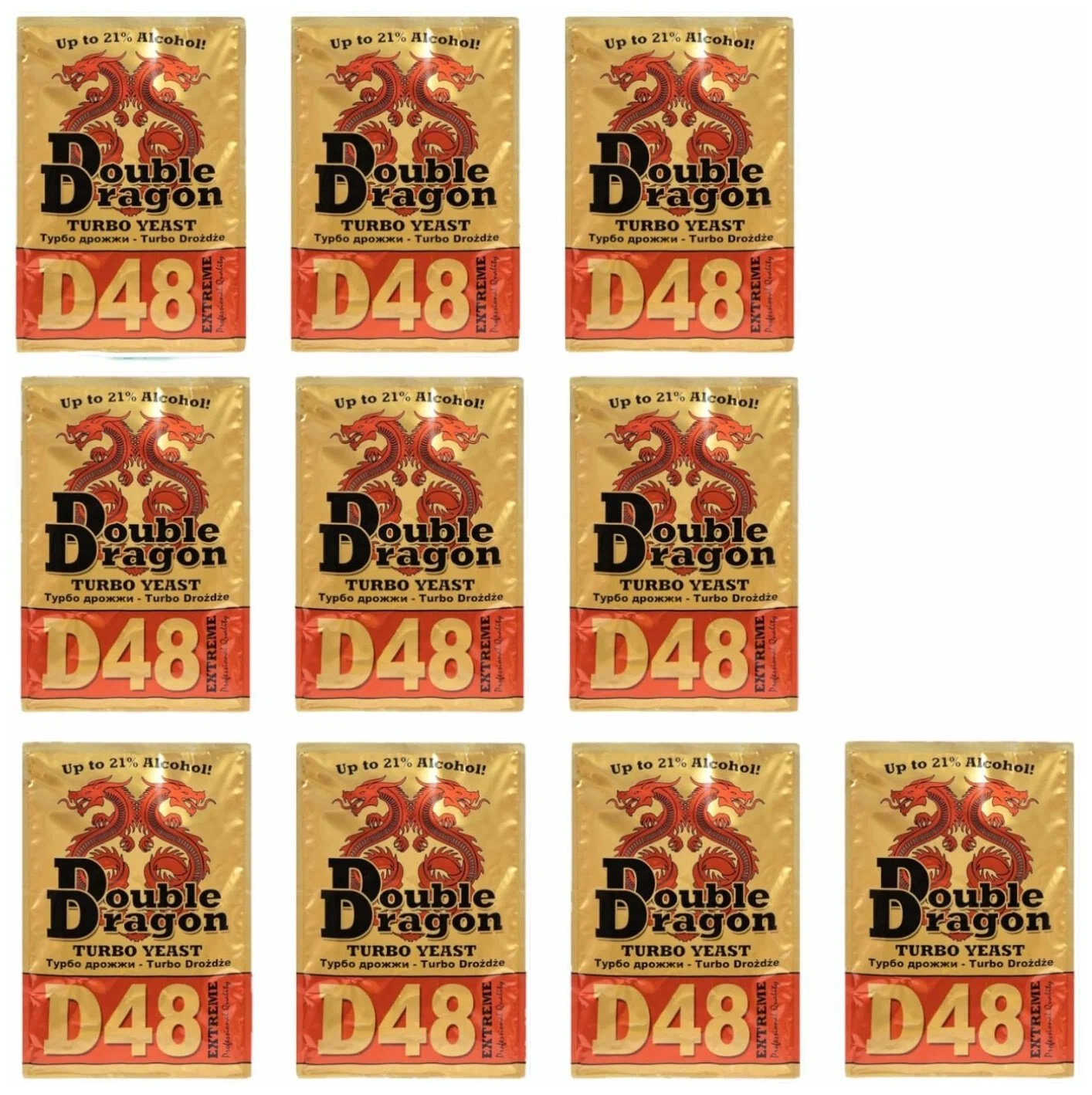 Дрожжи Double Dragon D48, 10 штук по 132 гр (комплект 10 штук)