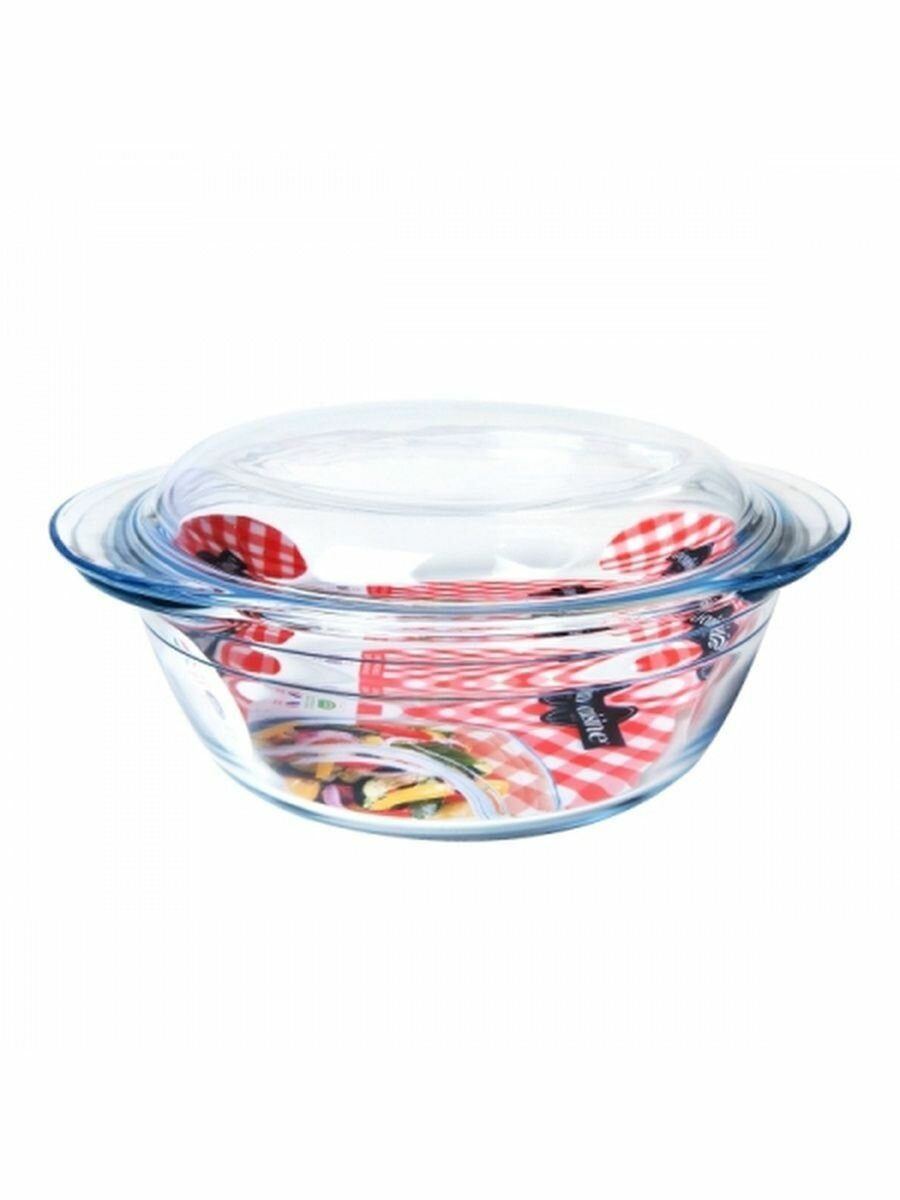 Кастрюля круглая Pyrex O CUISINE 20см 2.1 л жаропрочное стекло Форма для запекания выпечки блюд