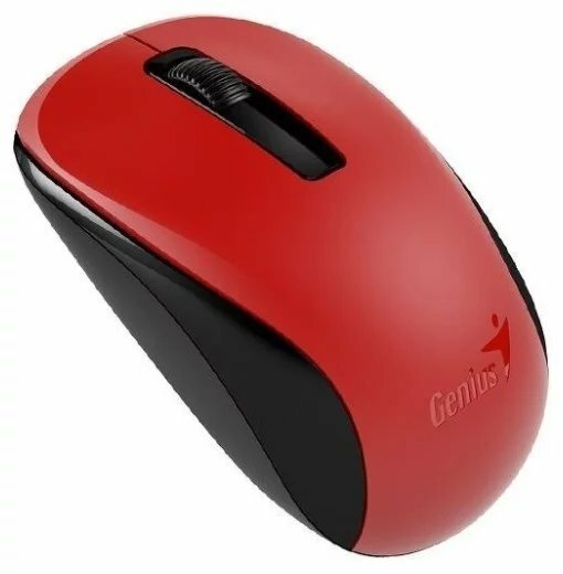 Мышь беспроводная Genius NX-7005 (G5 Hanger), SmartGenius: 800, 1200, 1600 DPI, микроприемник USB, 3 кнопки, для правой/левой руки. Сенсор Blue Eye. Частота 2.4 GHz. Цвет: красный