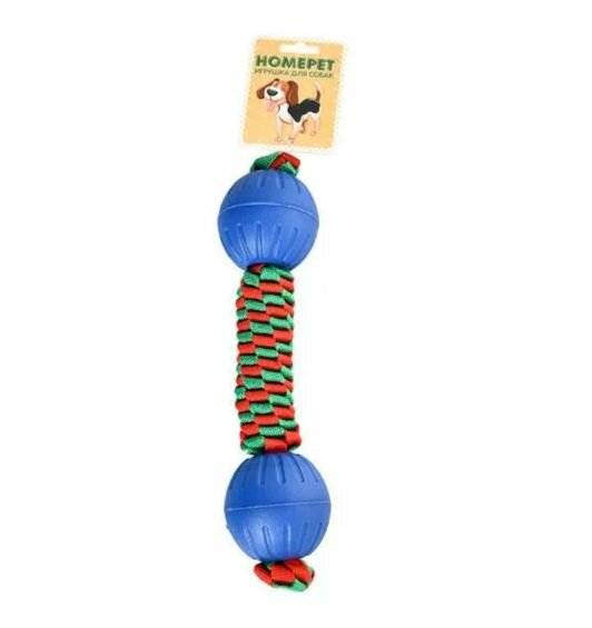 HOMEPET Игрушка для собак два мяча на плетенке для игры на воде; Dental TPR Ф 6 см 28 см