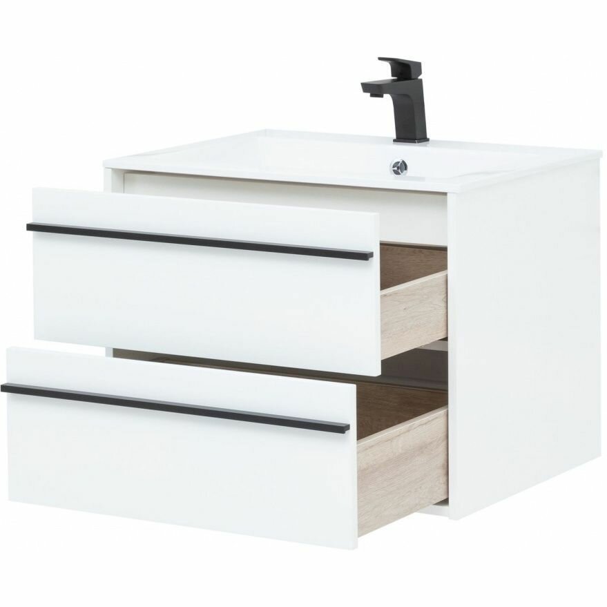 Тумба с раковиной Aquanet (Акванет) Lino 70 белый матовый 00253902