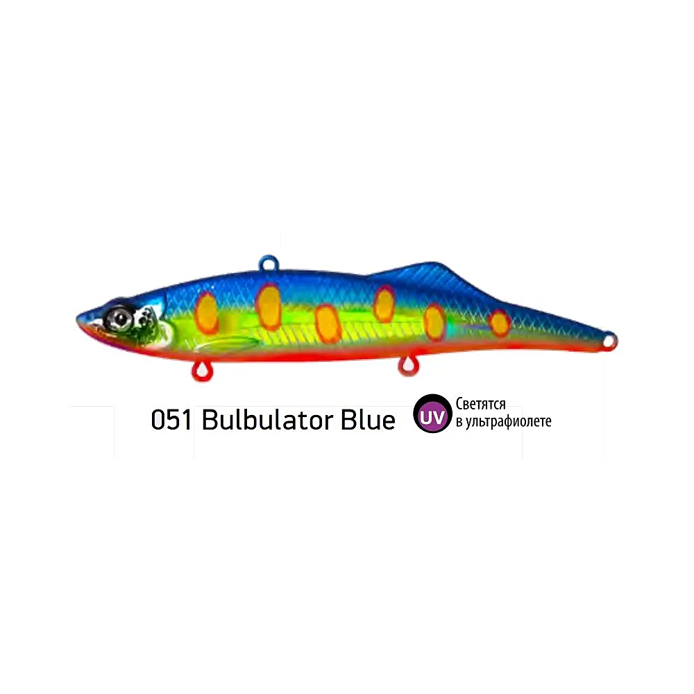 Виб (тонущий воблер) для зимней рыбалки ECOPRO Kuda 105мм 35г 051-Bulbulator Blue на судака, щуку, окуня.