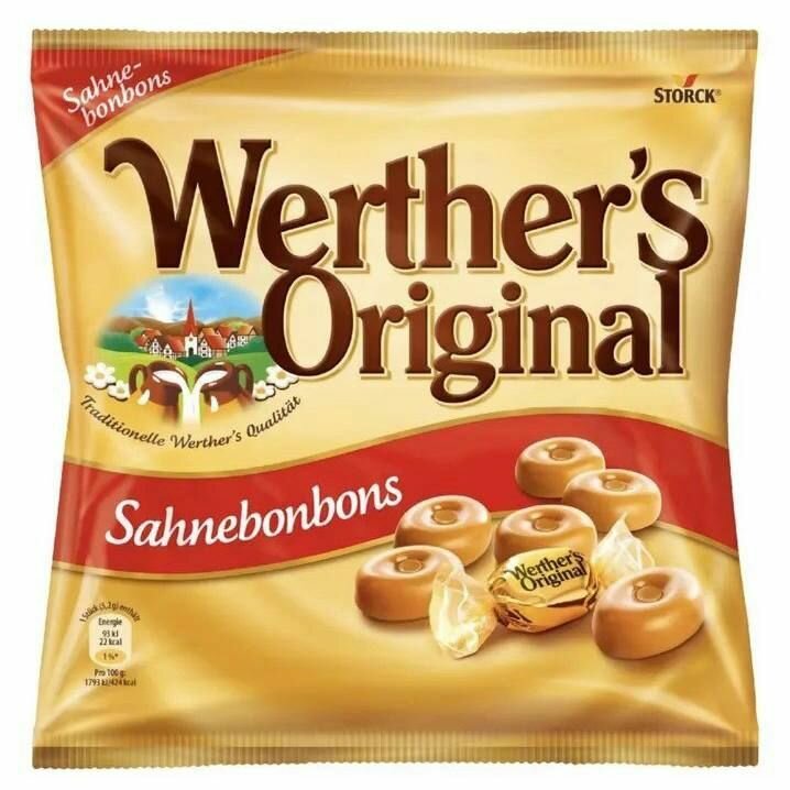 Конфеты Werthers Original, Cливочная карамель, 135 г (Финляндия)