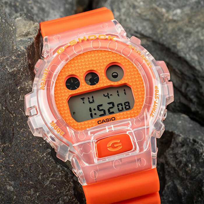 Наручные часы CASIO G-Shock, оранжевый, бесцветный — фото 1