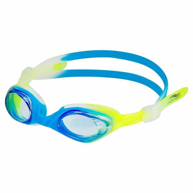 Очки для плавания детские Cupa Lapa LSG-304, прозрачные линзы, синий/желтый