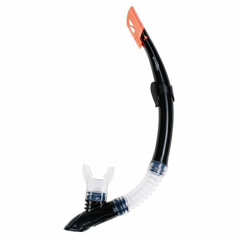 Трубка для плавания Light Swim SN 20, волноотбойник, нижний клапан, черная