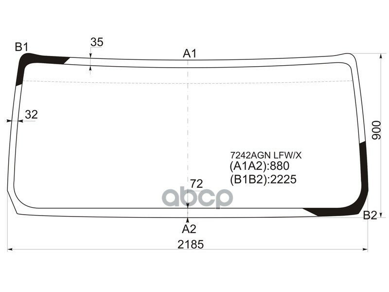 Стекло лобовое Renault Kerax 96-14 / Volvo FE 06-13 XYG арт. 7242AGN LFW/X