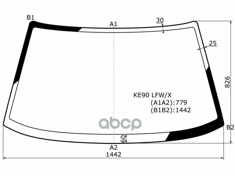 Стекло лобовое Toyota Corolla (E90) 87-92 XYG арт. KE90 LFW/X