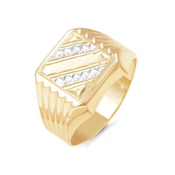 Печатка, красное золото, 585 проба, родирование