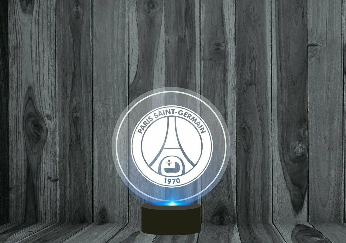 Светильник, ночник 3D GOODbrelok ФК ПСЖ, Paris Saint-Germain - 0002