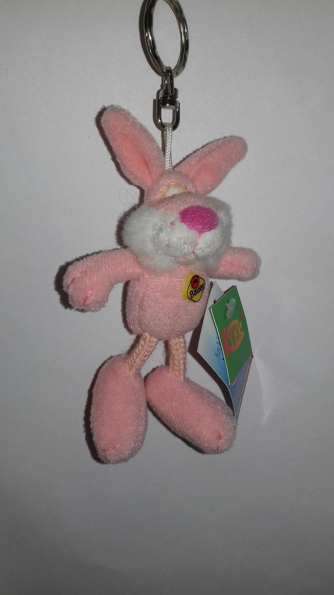 Мягкая игрушка брелок Розовый зайчик 9 см Германия