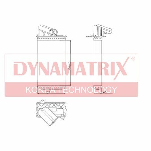 Радиатор печки Dynamatrix-Korea DR73368 для Renault Espace IV, Laguna I, II, Vel Satis