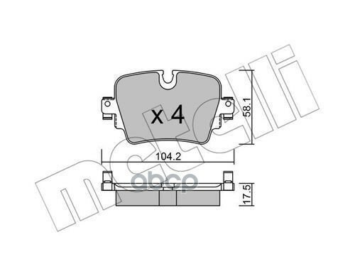 Колодки тормозные Metelli арт. 22-1036-0