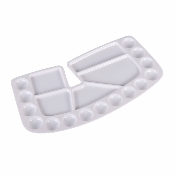 Палитра пластиковая, имитация керамики, прямоугольная, ХоББитания, 20 углублений, размер 30х16 см для рисования, творчества, красок