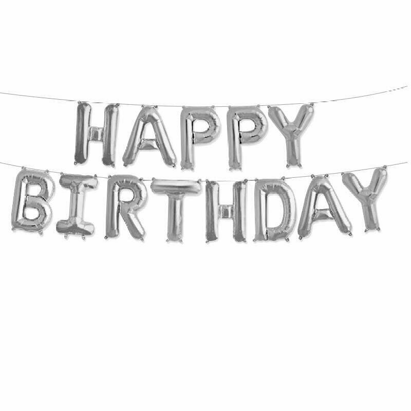 Воздушные шары С днем рождения, буква 41см