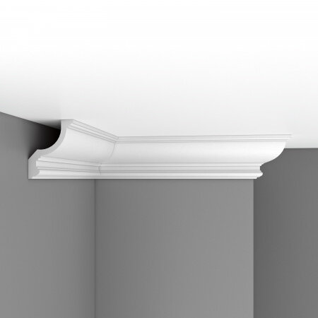 Плинтус Потолочный Гладкий Decomaster 96901 В150хШ120хД2400 мм / Декомастер.