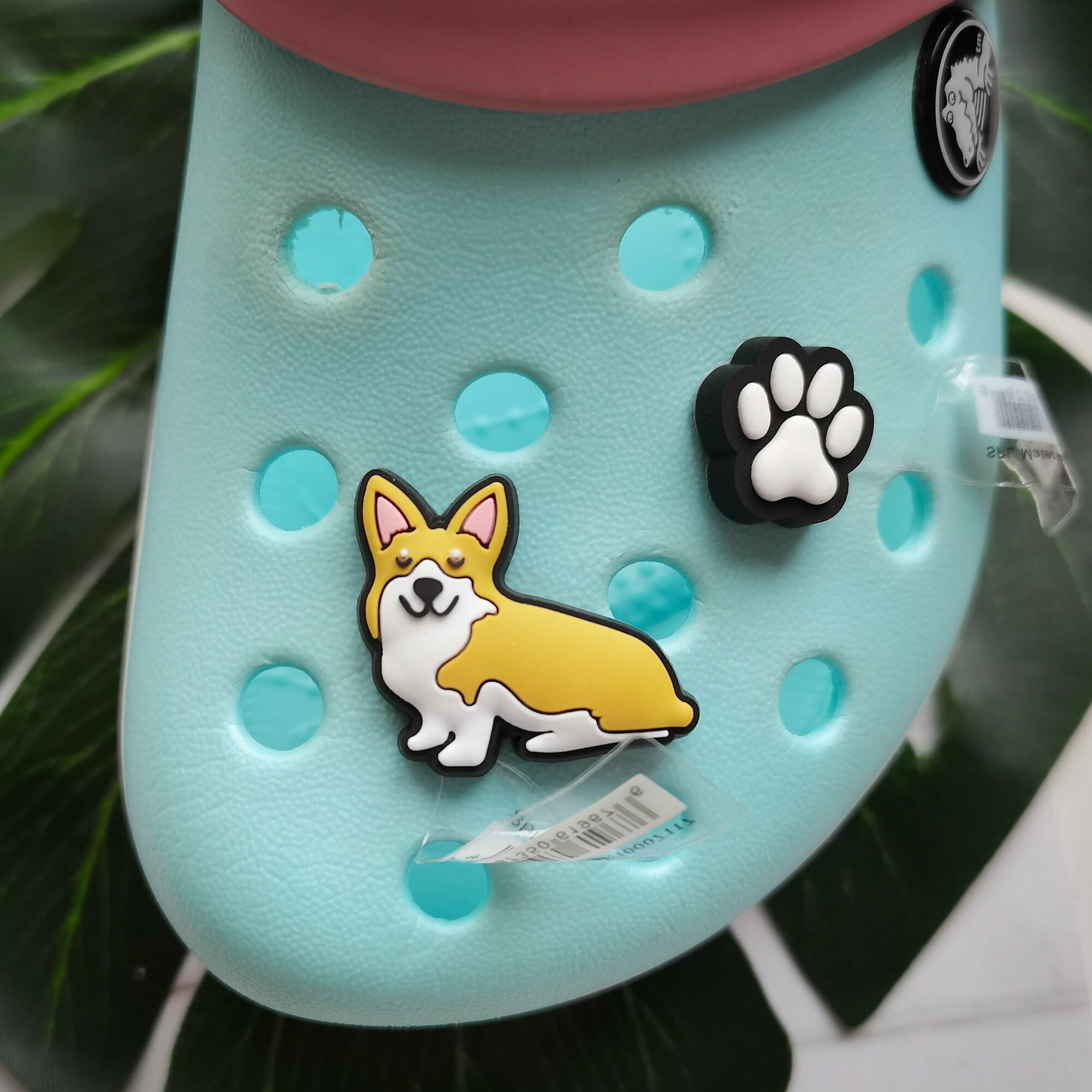 Джибитсы корги собаки украшения на crocs