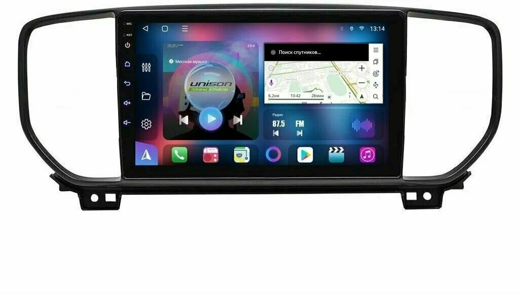 Автомагнитола с рамкой 2 din 9 дюймов для Kia Sportage 4 2018-2022 рестайлинг / Android 6Gb+128Gb / GPS / Поддержка сим-карты / Камеры 360 гр./ Встроенные кулер охлаждения