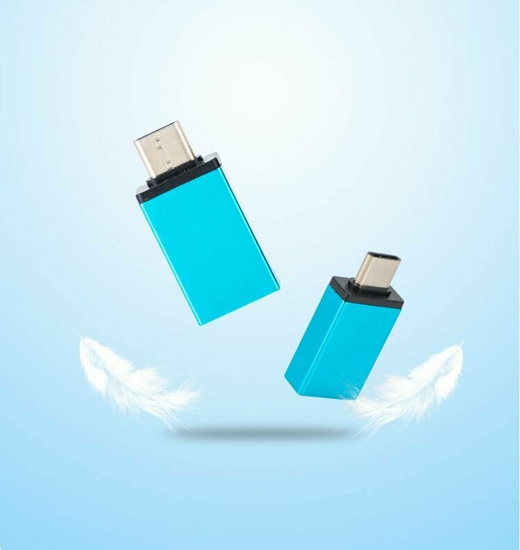 Переходник otg type c на usb/адаптер для флэшки и к макбуку