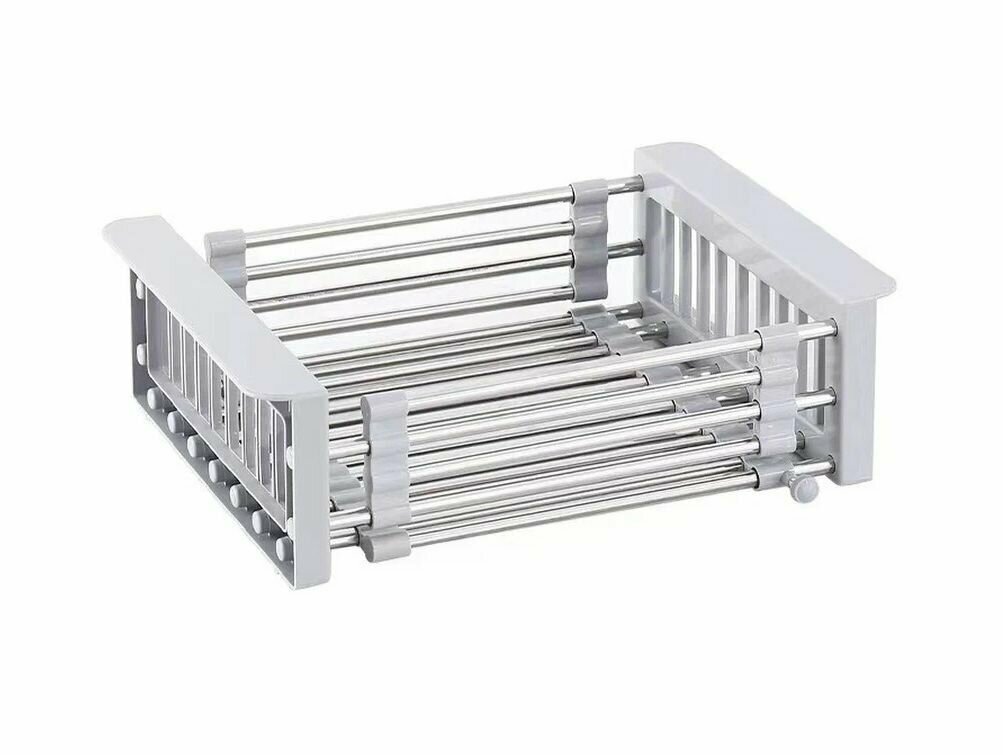 Решетка-сушилка коландер для мойки раздвижная, регулируемая 30-44 см