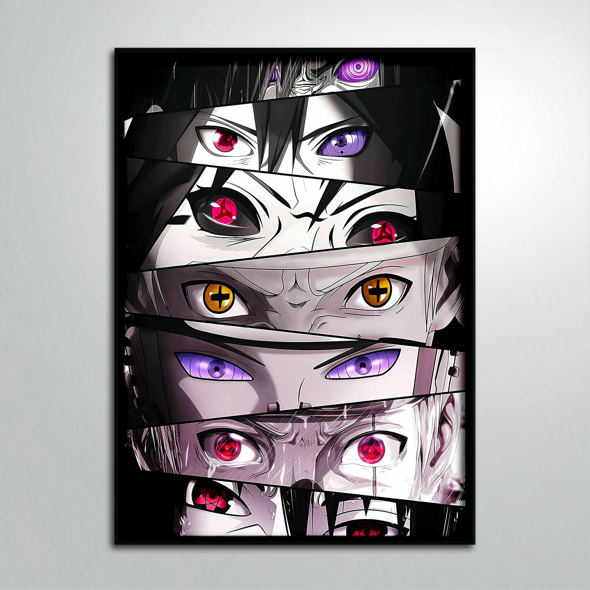 Постер без рамы/Аниме Наруто Глаза Naruto (А2/420х594)