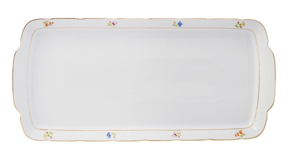 Поднос 36 см Natalie декор "Мелкие цветы отводка золото"