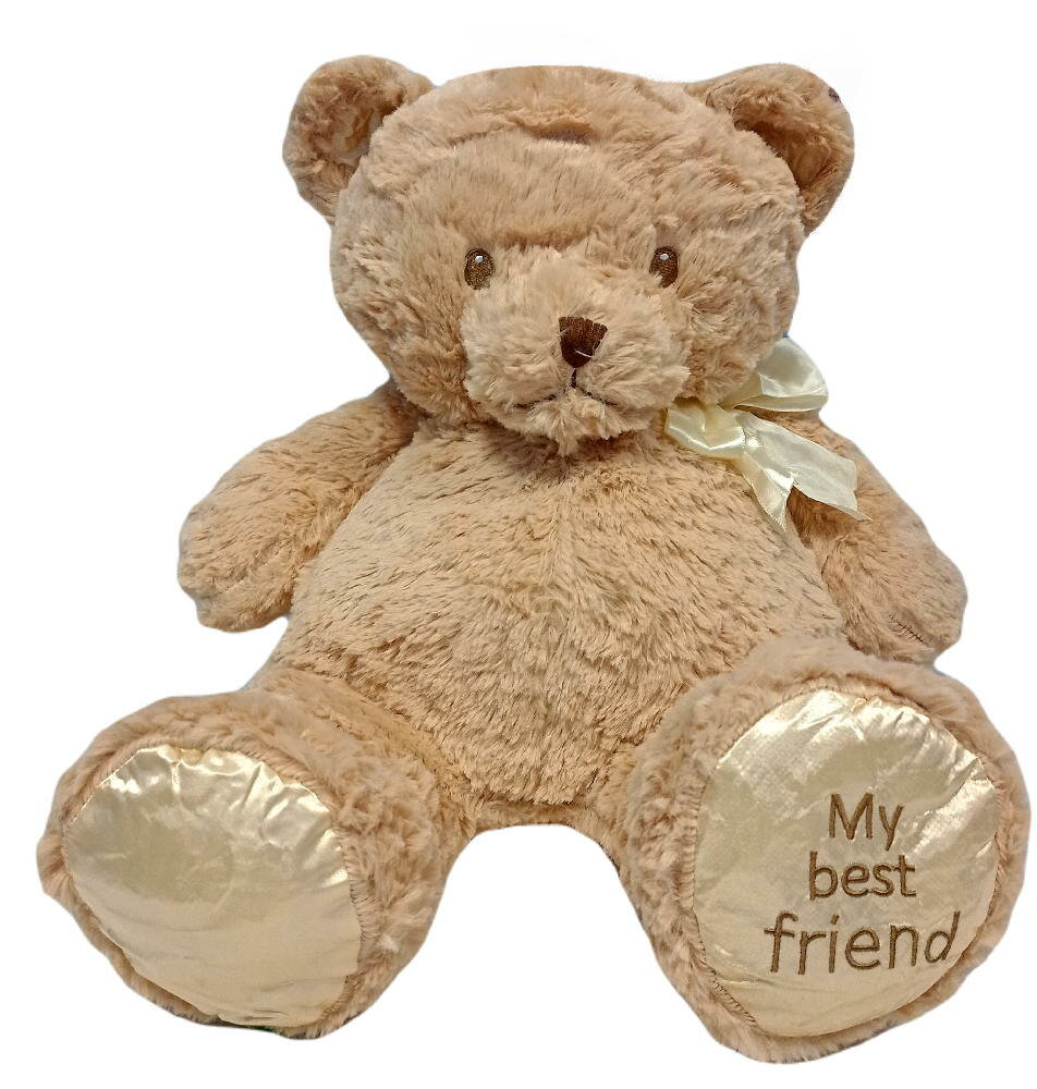 Мягкая игрушка 60см Мишка My best friend с бантом, 1 штука