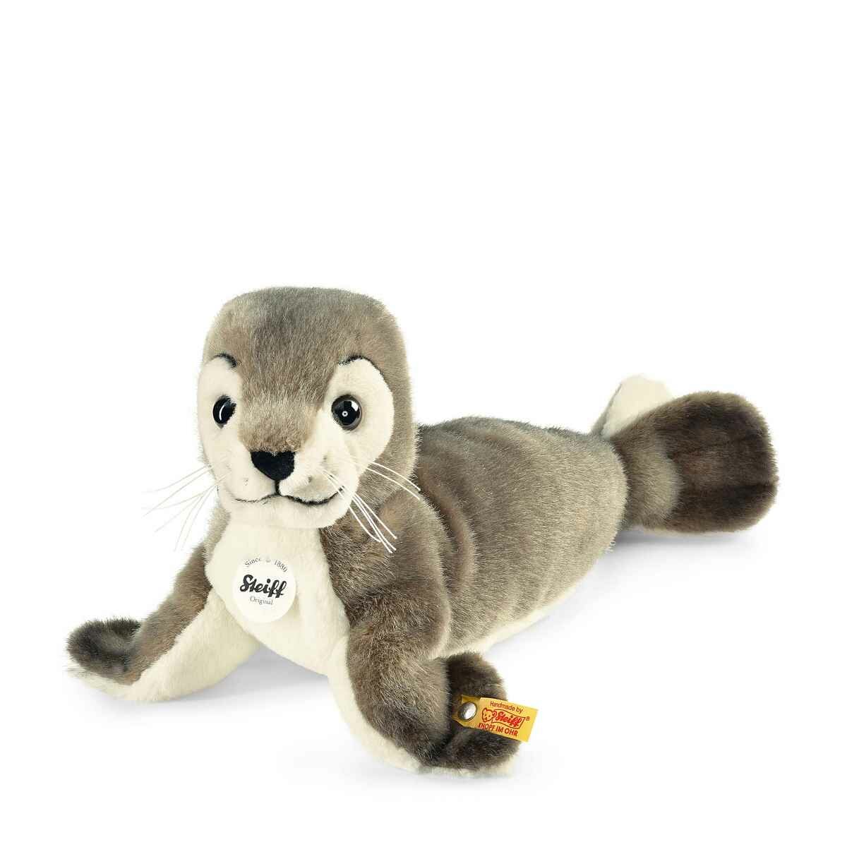 Мягкая игрушка Steiff Robby Seal (Штайф Тюлень Робби белый/серый 30 см)