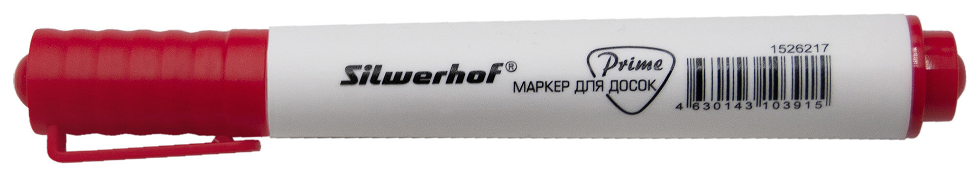 Набор из 12 штук Маркер для досок Silwerhof Prime+ скошенный пишущий наконечник 2-5мм красный коробка
