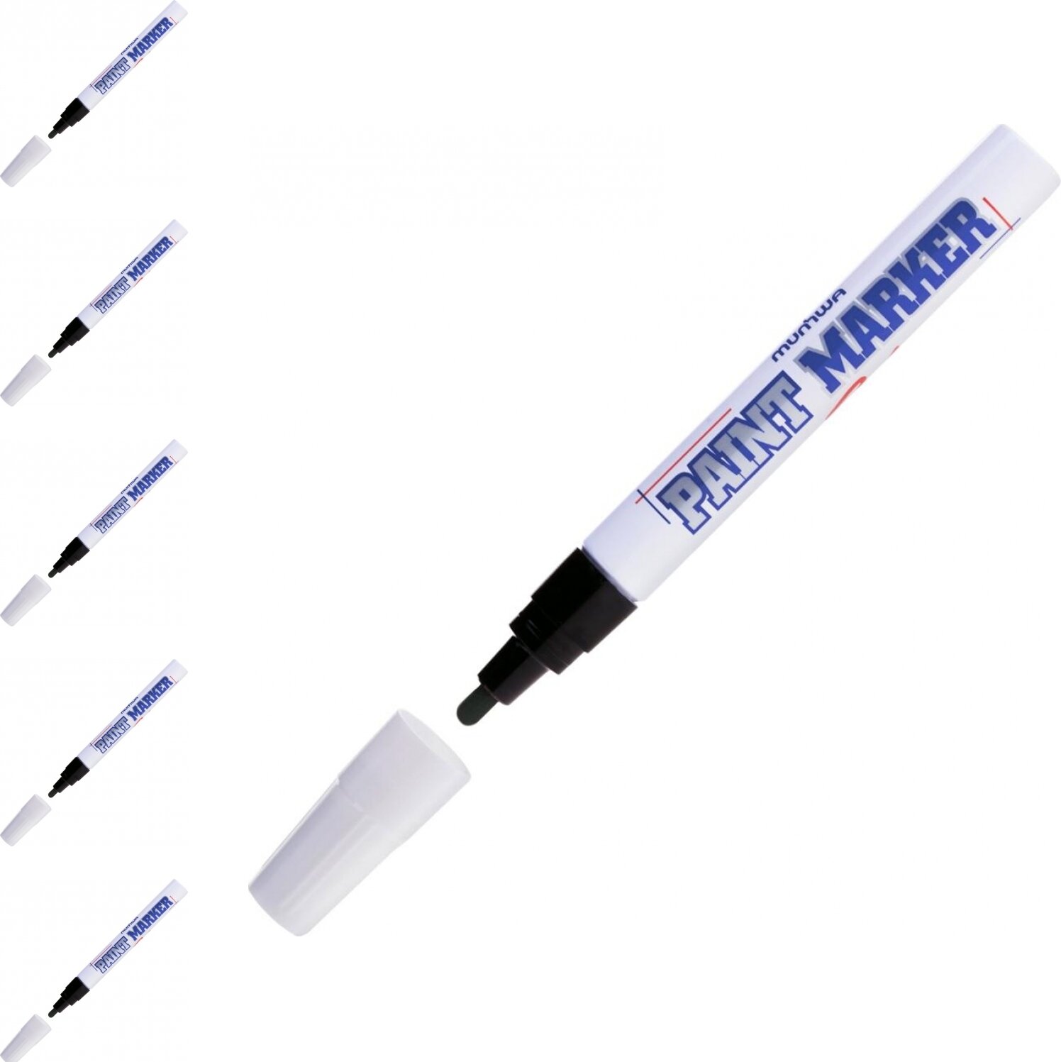 Маркер-краска MunHwa Paint Marker черный 4мм (комплект из 5 шт.)