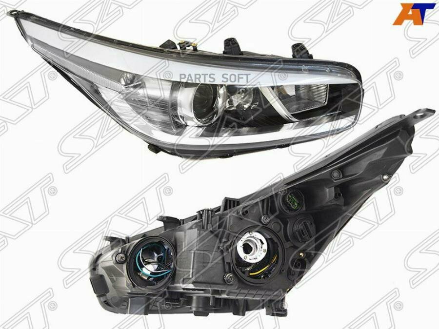 Фара Kia Ceed 12-18 (Справа/ Галоген/ С электрокорректором) SAT ST-223-1149R | цена за 1 шт