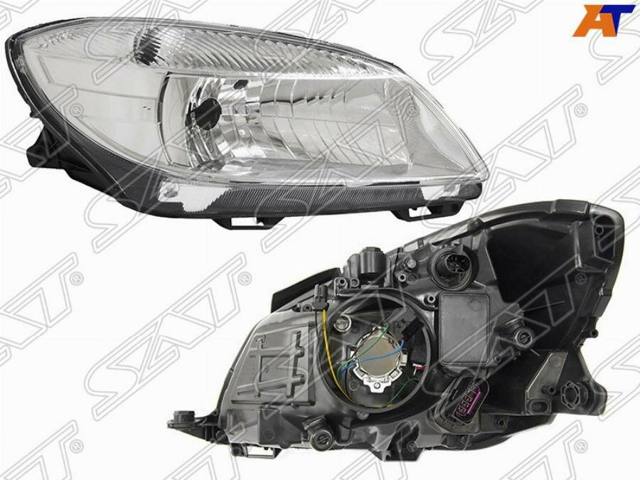 Фара Skoda Fabia 10-15 / Roomster 06-15 (Справа/ Галоген/ С электрокорректором) SAT ST-665-1122R | цена за 1 шт