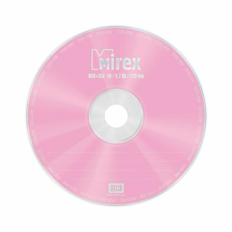 Носители информации DVD+RW, 4x, Mirex, Slim/1, UL130022A4S, 1200914