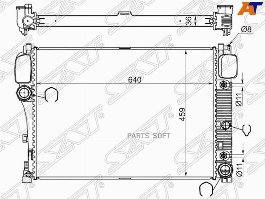 Радиатор Mercedes-Benz S-Class 05-13 / CL-Class 06-14 SAT MB0012-06 | цена за 1 шт