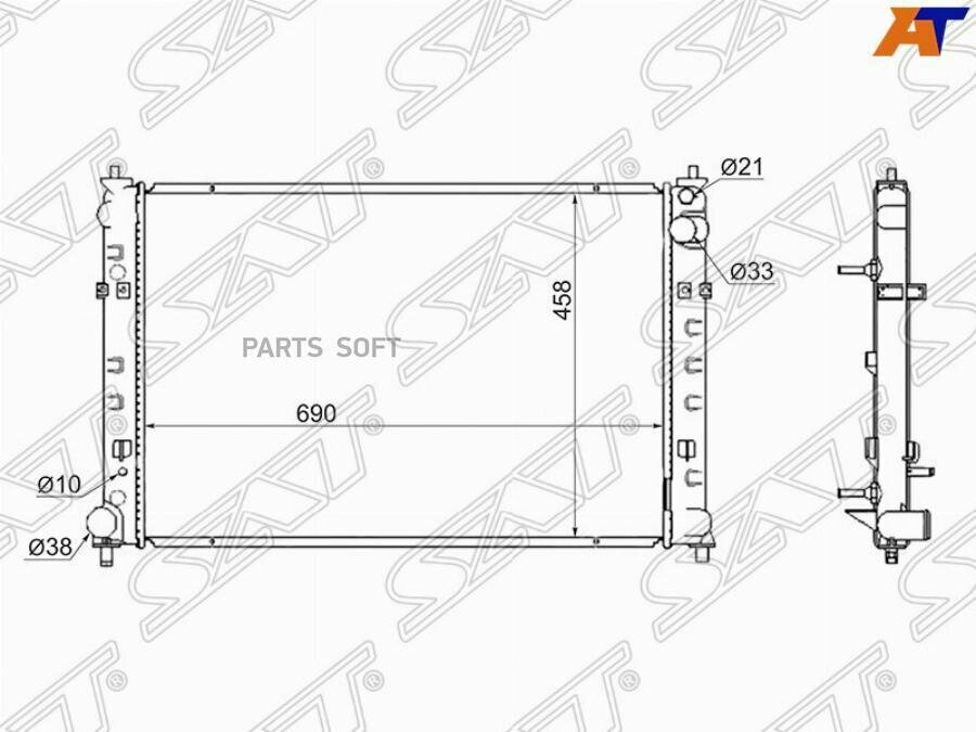 Радиатор Mazda MPV 99-06 SAT MZ0007-AJ | цена за 1 шт