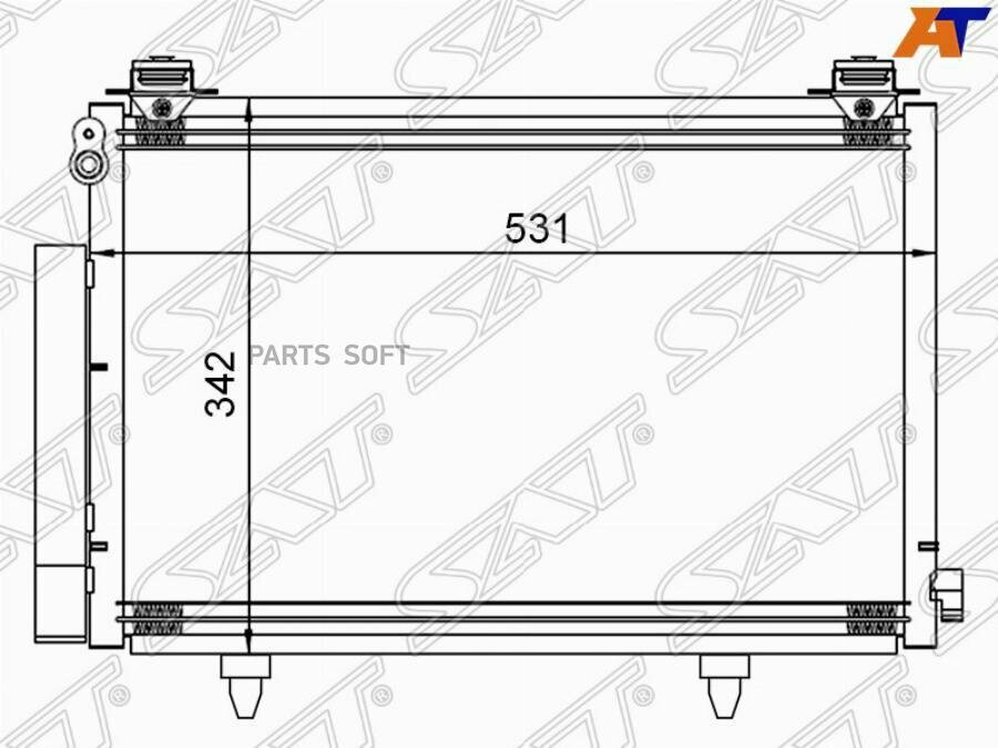 Радиатор кондиционера Toyota Vitz 99-20 / bB 00-05 Sat арт. ST-TYA1-394-0