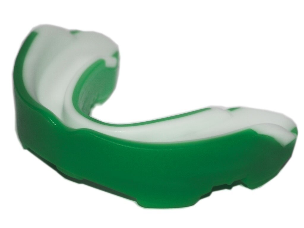 Капа боксерская одночелюстная EVA зелено-белая