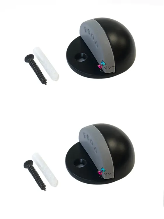 Ограничитель для межкомнатных дверей М 100 черная 2 шт.