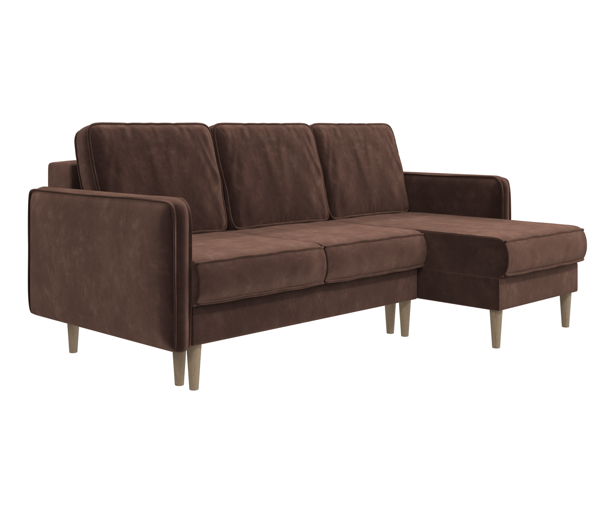 Диван DiHall "Монэ", угловой, раскладной, с ящиком для белья, велюровая обивка