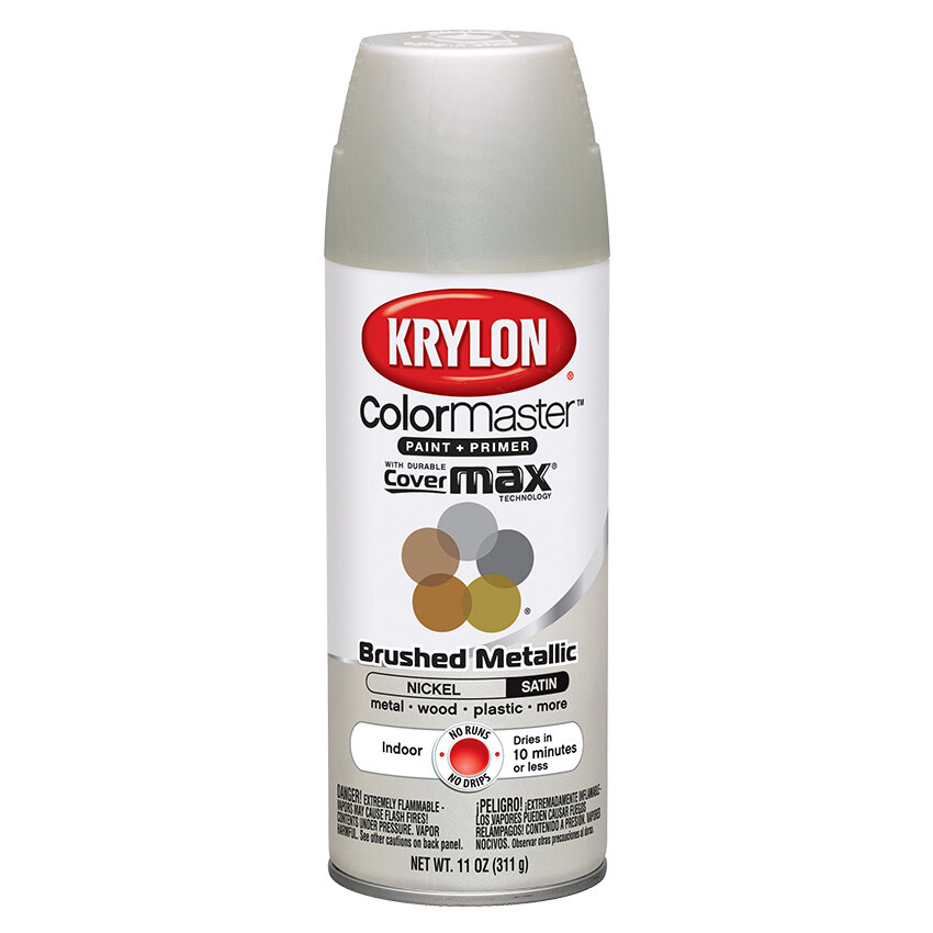 Универсальная эмаль KRYLON Color Master Brushed Metallic, Nickel, 311 гр. уценка!