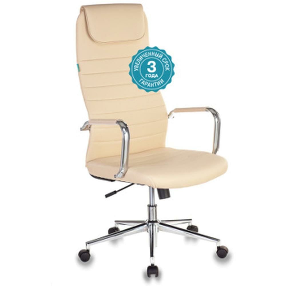 Кресло руководителя Бюрократ KB-9N/ECO/OR-12 бежевый сиденье бежевый искусственная кожа крестовина х