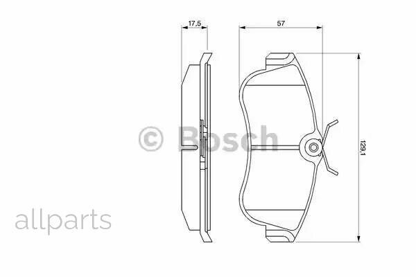 BOSCH 0986461147 0 986 461 147 320 00 ! колодки дисковые п.\Nissan Primera 2.0/2.0TD 90-02/Almera 1.5/1.8/2.2TDi 00>