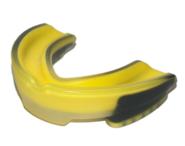 Капа боксерская одночелюстная EVA прозрачно-желто-черная