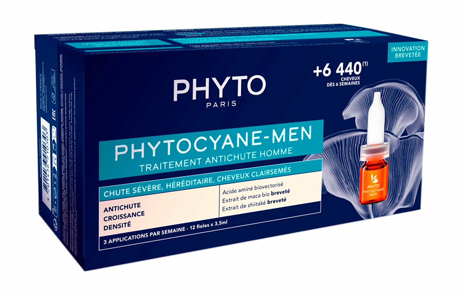 PHYTO фитоциан-мэн сыворотка против выпадения волос для мужчин 12 х 3,5 мл