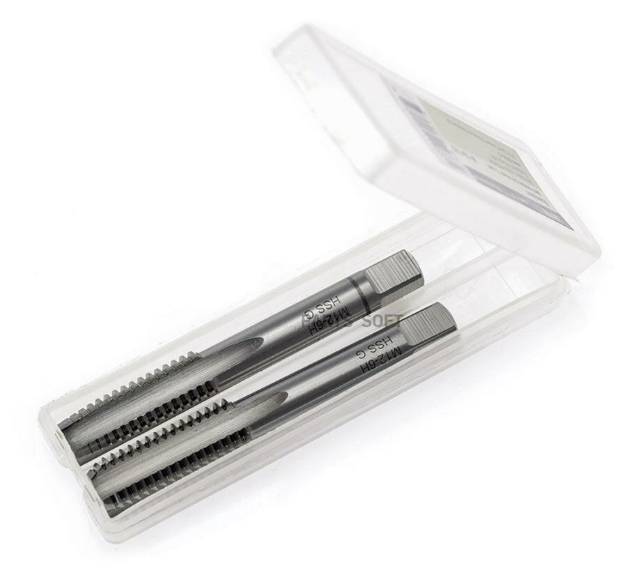 Комплект метчиков ручных 2 шт HSS4341 M12*1.75 мм Дело Техники арт. 220126