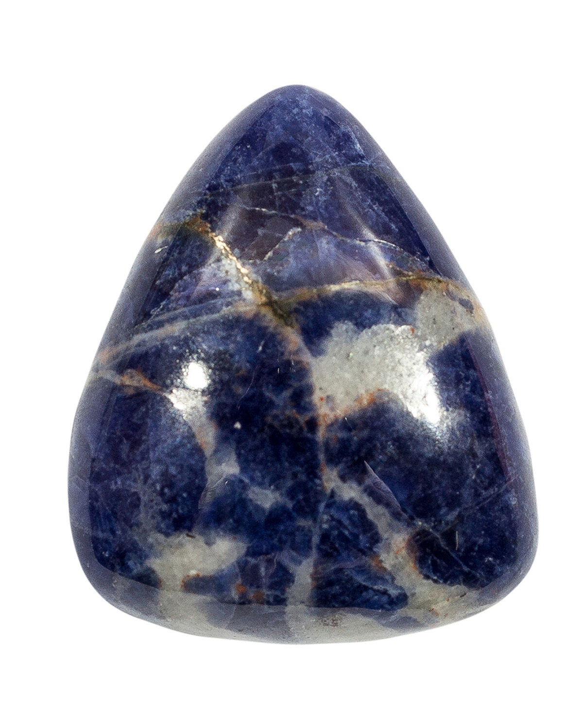 Кабошон из содалита, размер 26х22х7 мм, вес 7 грамм