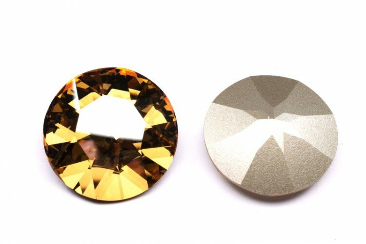 Кристалл Swarovski #1201 круглый 27мм, цвет #001 Crystal Golden Shadow (GSHA), 1201-GSHA, 1шт