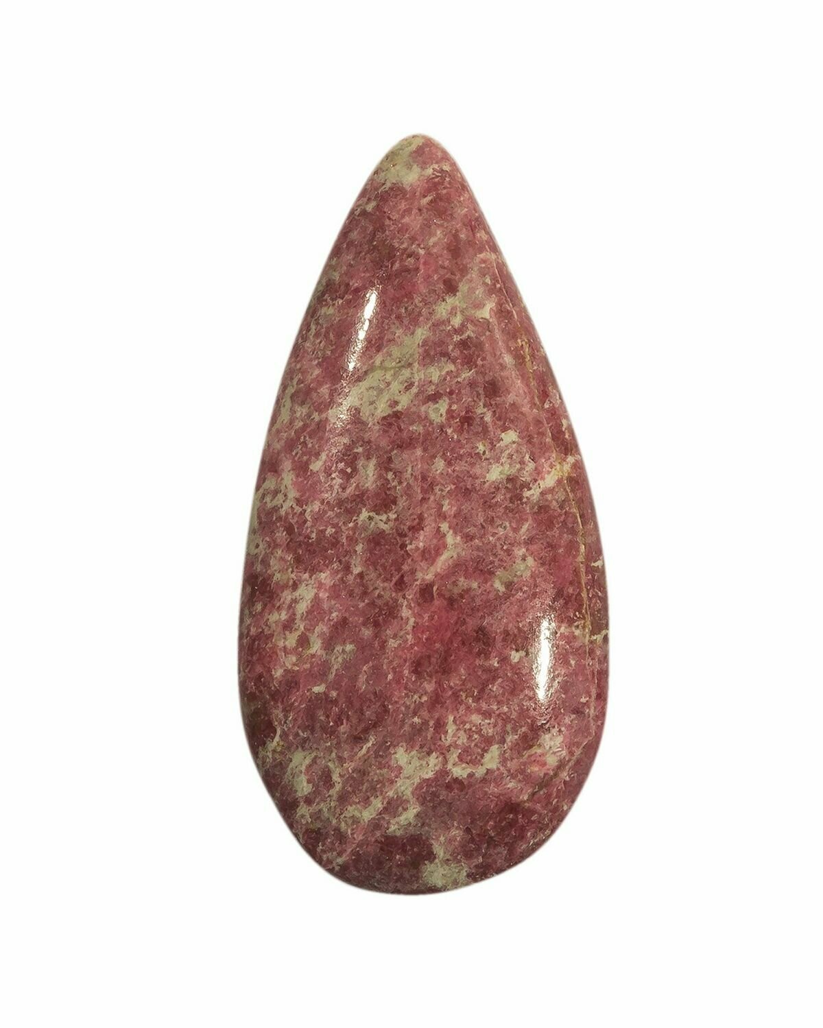 Кабошон из темного тулита размером 47х23х5 мм.