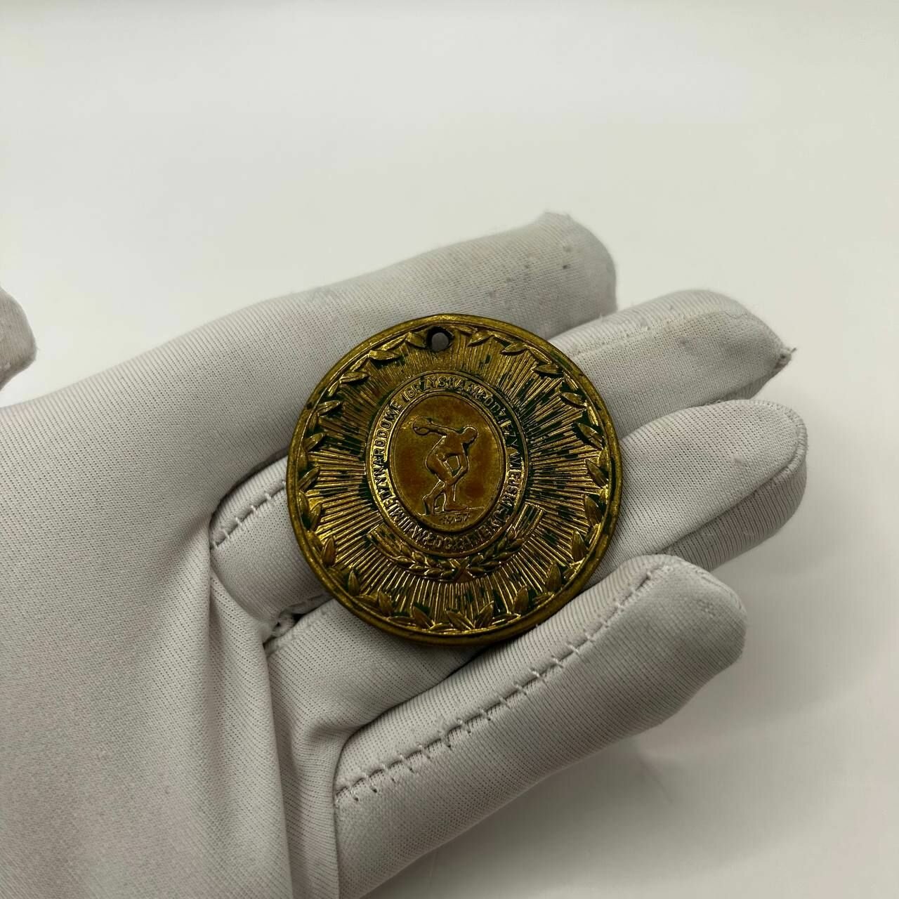 Медаль настольная "За первое Место! Польша!" 1957 года! Редкость!